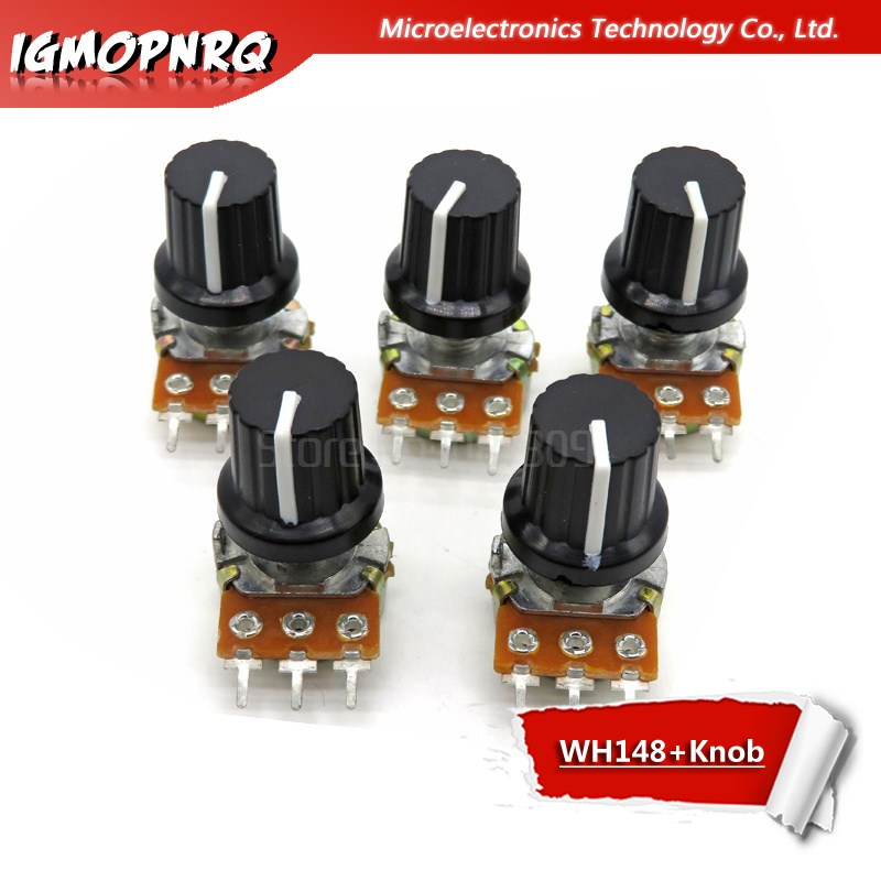 1 Cặp Chiết Áp wh148 b10k b20k b50k b100k 3pin 15mm 1k 2k 5k 10k 20k ...