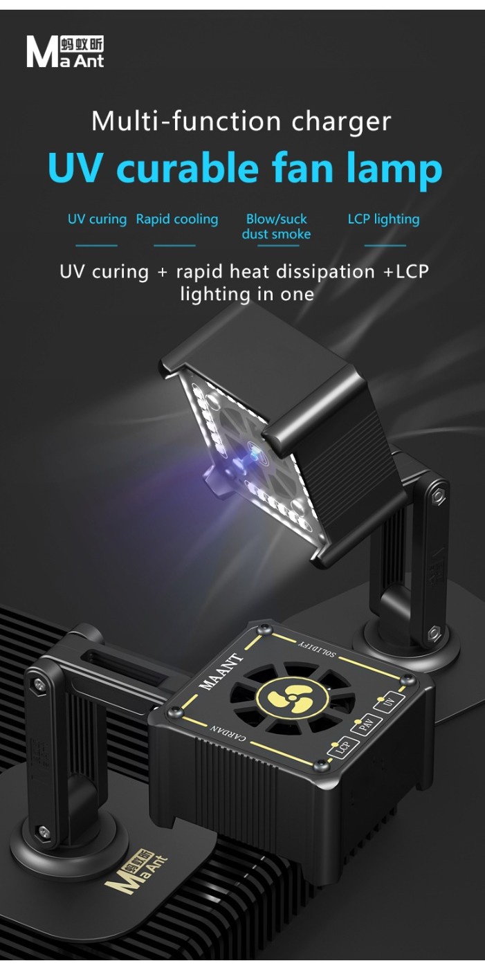 Maant M066 Quạt Làm Mát Chữa UV Chữa Khói Chức Năng Khai Thác Nhiệt Nhanh UV Chữa Khói Dụng Cụ ...