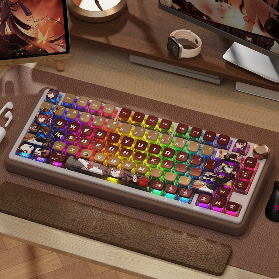 Pbt Keycap Pudding Yuanshen Series Chủ Đề Bốn Mặt Trong Suốt ASA Keycap ...