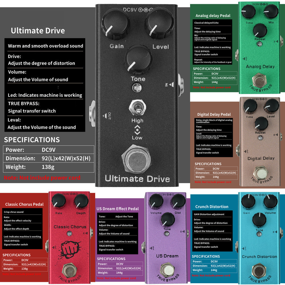 Hiệu ứng đàn Guitar điện Vintage Overdrive Ultimate Drive Crunch Biến ...