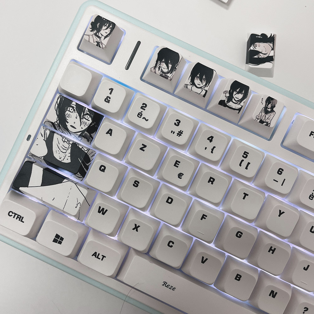 Reze Keycaps Anh Đào Hồ Sơ PBT Nhuộm Thăng Hoa Máy Cưa Xích Người ...