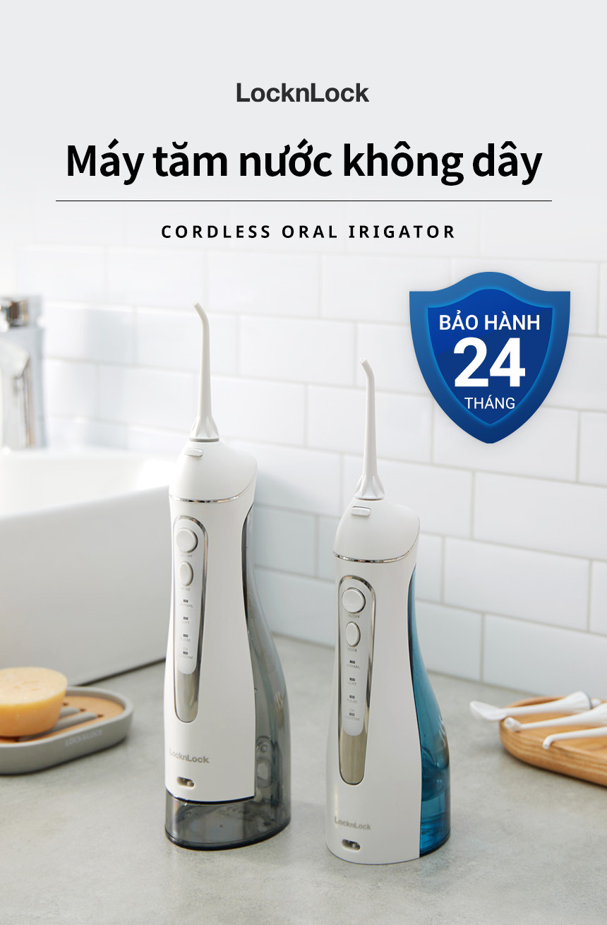 Máy Tăm Nước Không Dây LocknLock ENR156BLU 200ml,ENR154WHT 250ml ...