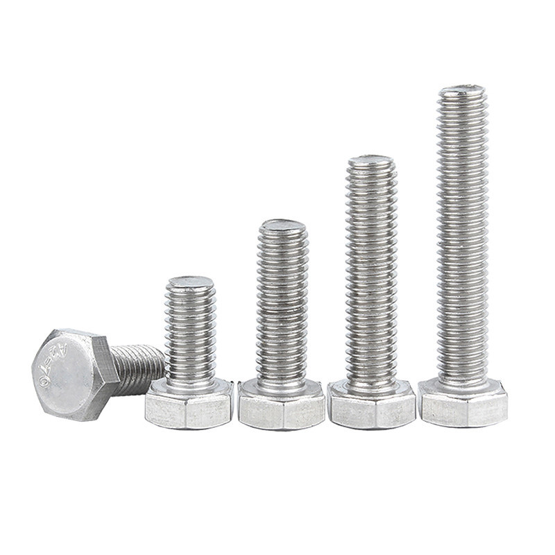 M8 M10 304 Thép không gỉ Mỏng Lục Giác Vít Bu Lông Chiều Dài 6mm-100mm ...