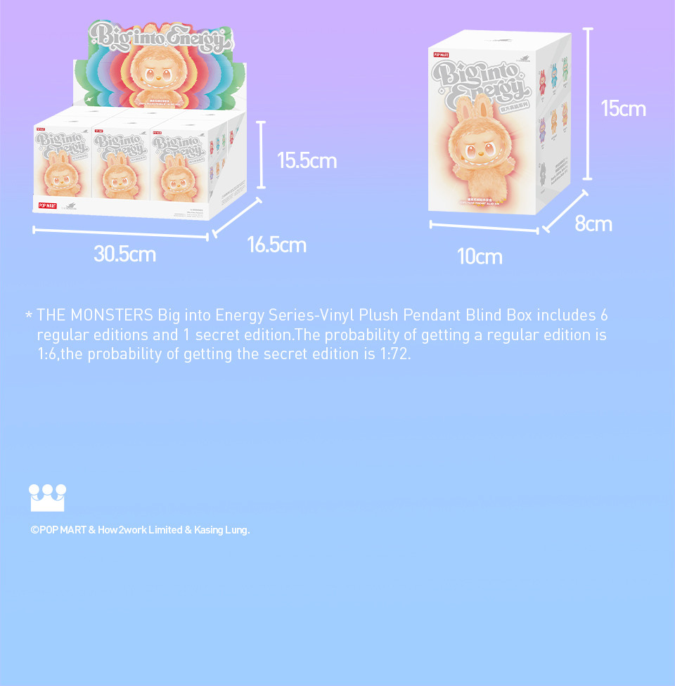 [Chính hãng 100%] POPMART LABU V3 THE MONSTERS Big into Energy Series ...