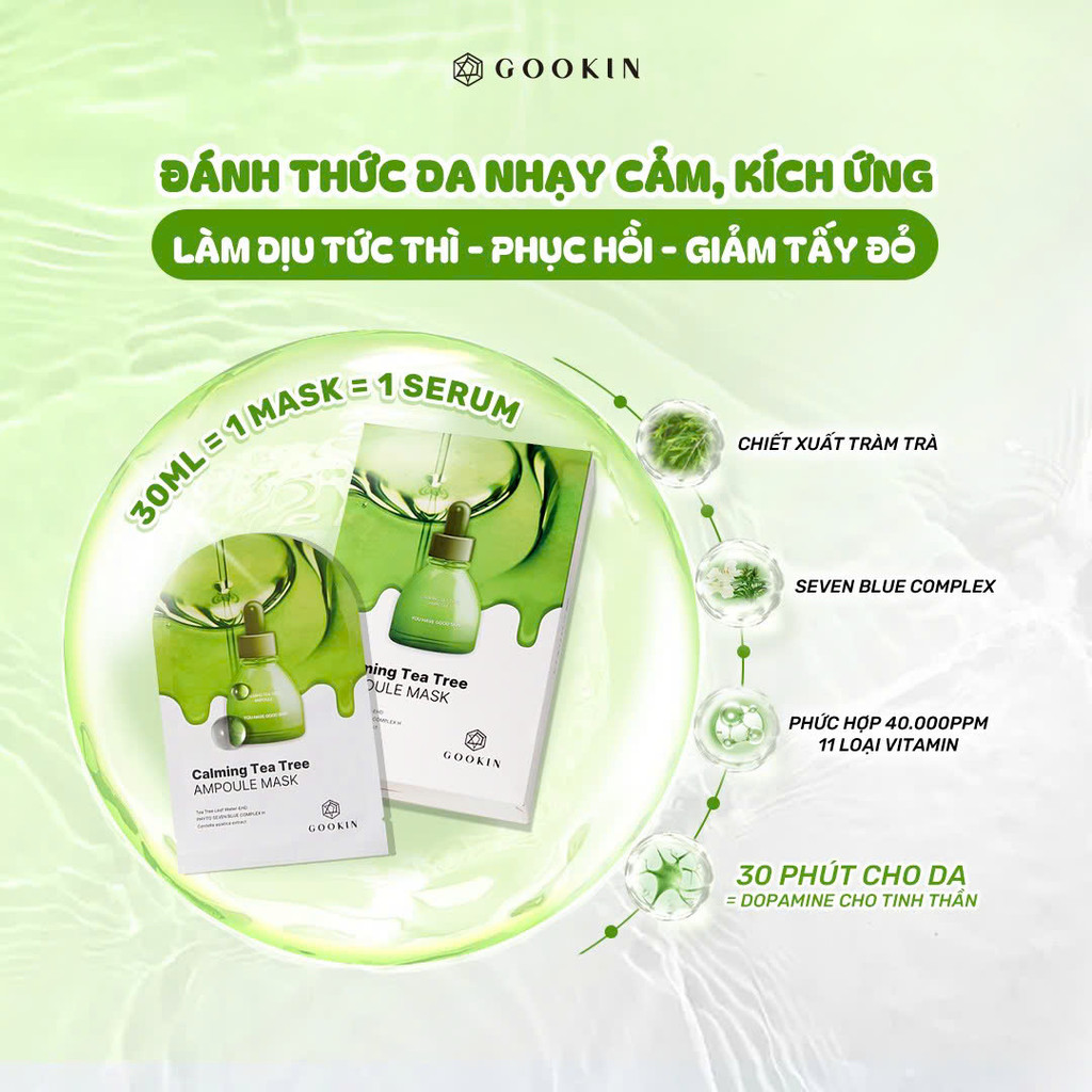Mặt Nạ Dịu Da, Làm Sáng & Phục Hồi Da GooKin Ampoule Mask 30ml Hàn Quốc ...