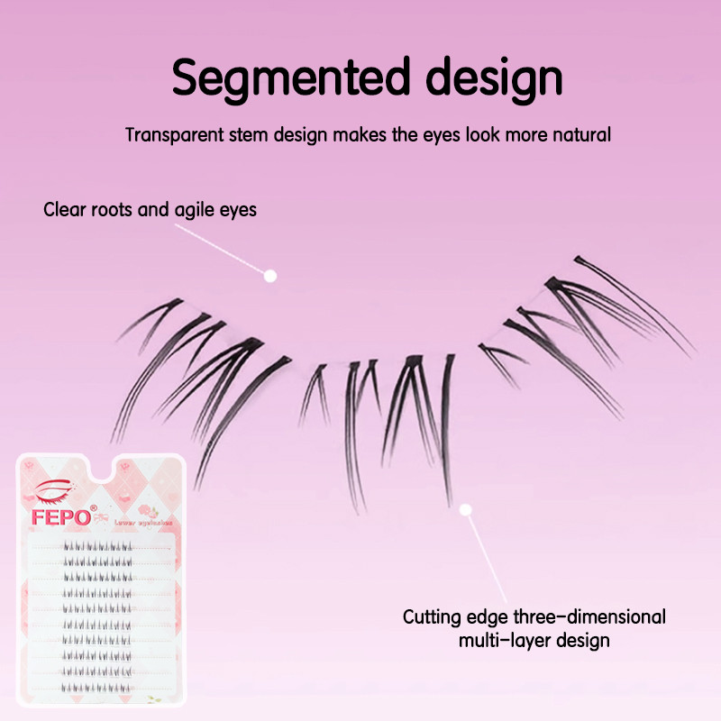 FEPO 10 hàng Siêu mềm và dễ bắt dưới cụm lông mi tự nhiên 3-6mm ...
