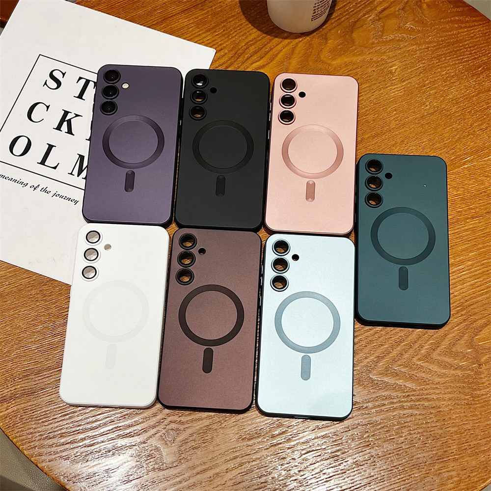 Ốp Điện Thoại Sơn Kim Loại Từ Tính Cho Samsung Galaxy A17 A56 A36 A26 A16 A55 A25 A35 A15 A54 ...