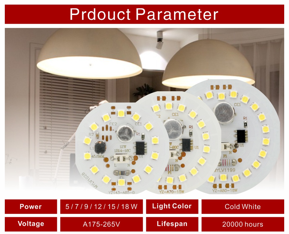 Chip Đèn led Tròn 5w 7w 9w 12w 15w 18w 2835smd ac 220v Chất Lượng Cao | Shopee Việt Nam