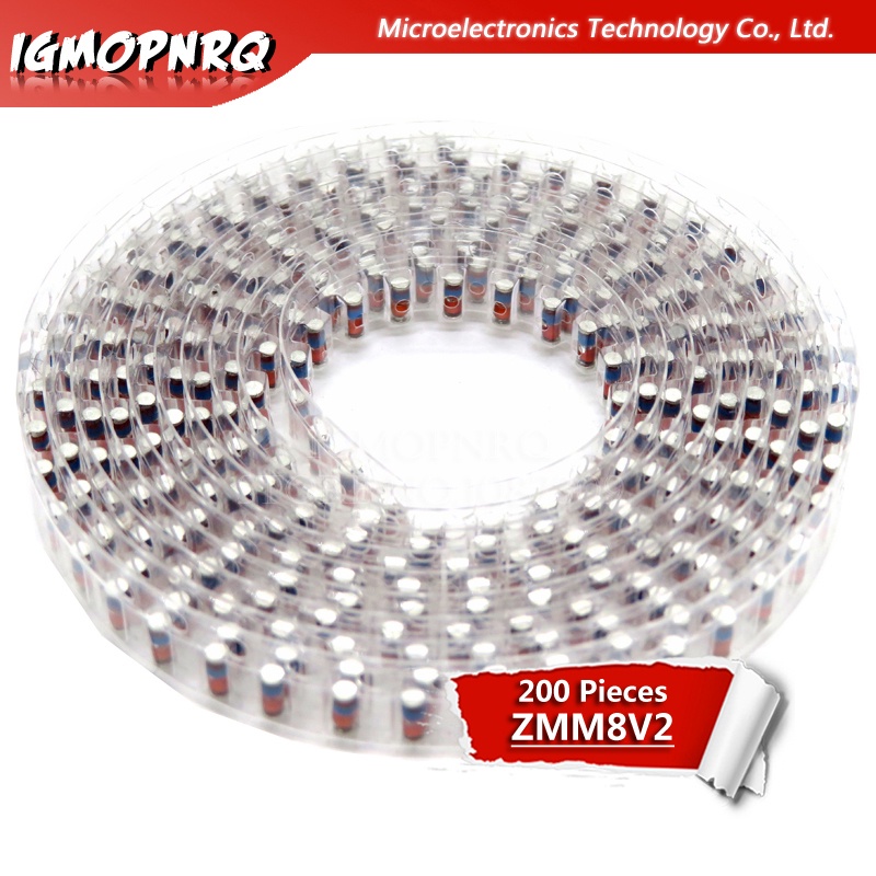 Bộ 200 Đi Ốt Cho 1 / 2W ZMM 8V2 10V 12 15V 16V 18V 3V 3V3 3V9 4V7 5V1 ...
