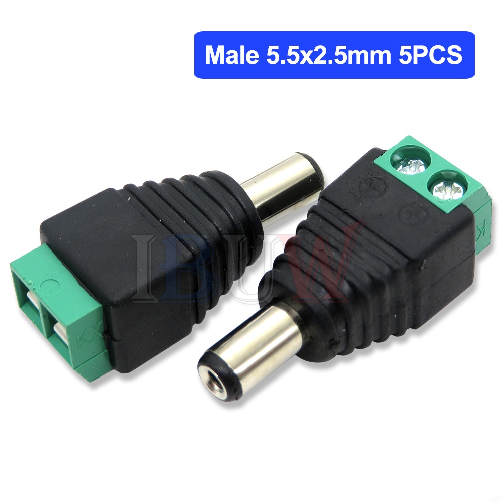 Set 5-10 Đầu Cắm dc005 dc099 dc012 dc022 5.5X2.1Mm 5.5 * 2.5mm Cho Thiết Bị Kết Nối cctv 5.5 x 2 ...