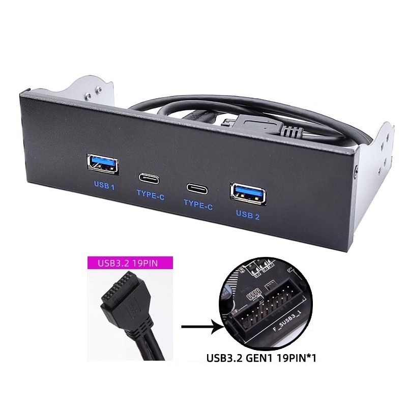 Bảng Điều Khiển Phía Trước usb 3.0 2 Cổng usb type c + 2 Cổng usb3.0 ...