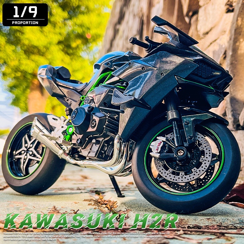 Mô Hình Xe Mô Tô kawasaki h2r Bằng Hợp Kim Tỉ Lệ 1 / 9 Có Đèn Và Âm ...