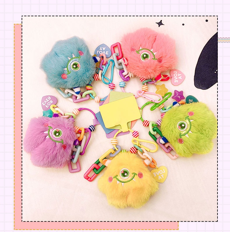 Mr .Puffer Móc Chìa Khóa Hình Quái Vật Nhồi Bông Nhỏ Dễ Thương Sáng Tạo ...