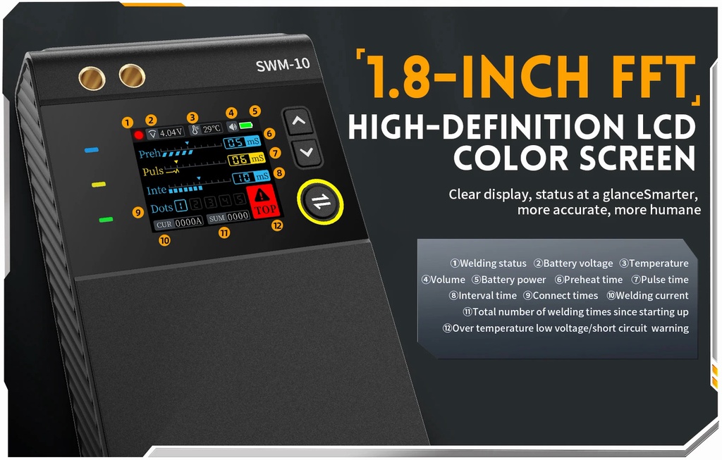 FNIRSI SWM-10 Portable Battery Spot Welder DIY Mini Welding Machine 18650 Battery Pack Welding ...