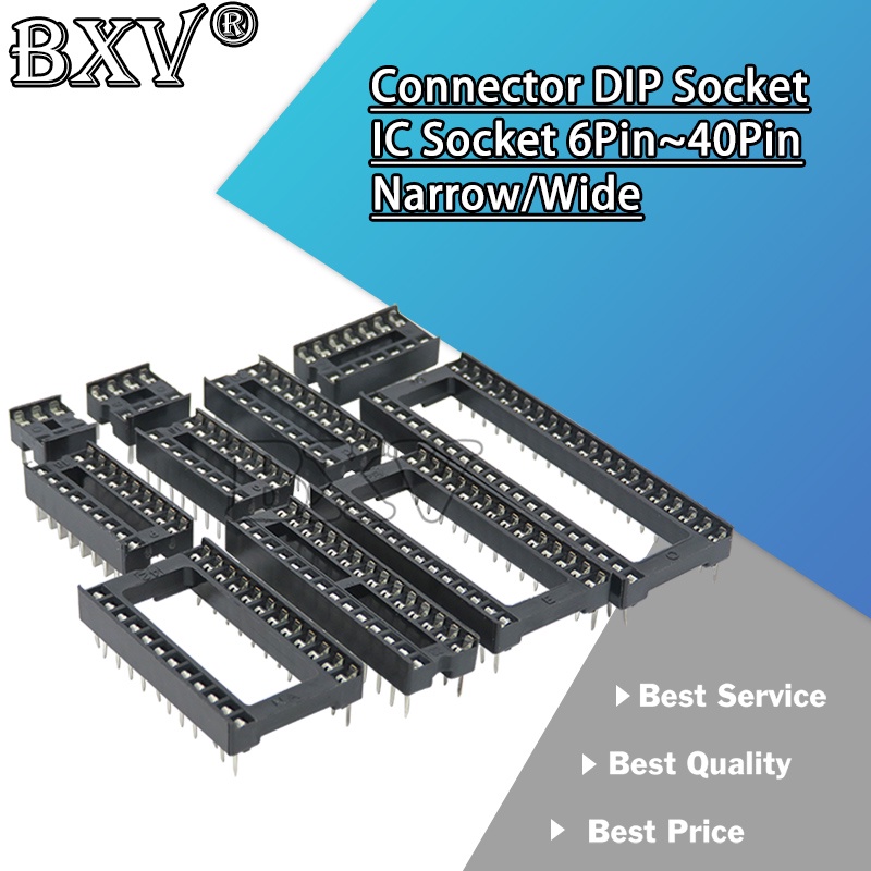 Set 10 Ổ Cắm ic dip6 dip8 dip14 dip16 dip18 dip20 dip28 dip40 dip 6 8 ...