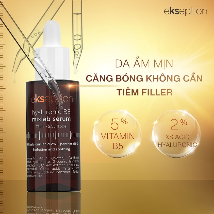 Serum Ekseption Hyaluronic B5, HA + 5% B5 dưỡng ẩm phục hồi da 75ml ...