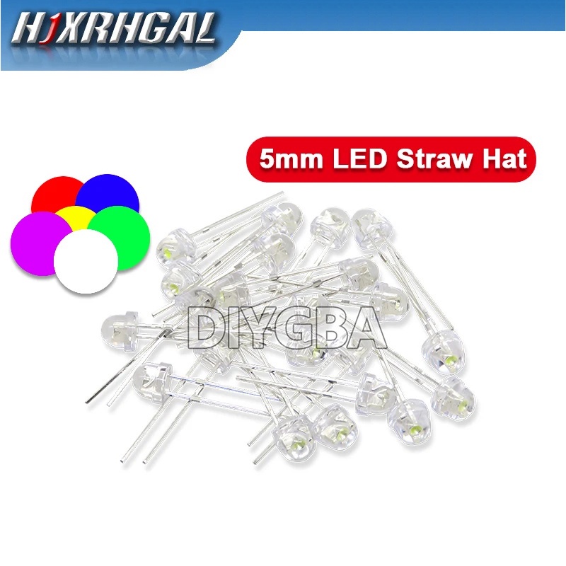 Set 100 Đi Ốt Có Đèn led 5mm Màu Trắng / Đỏ / Xanh Lá / Vàng / Tím ...