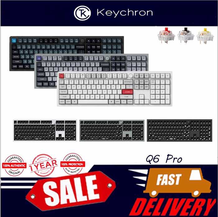 Keychron Q6 Pro Q/VIA RGB không dây tùy chỉnh bàn phím cơ khí | Shopee ...