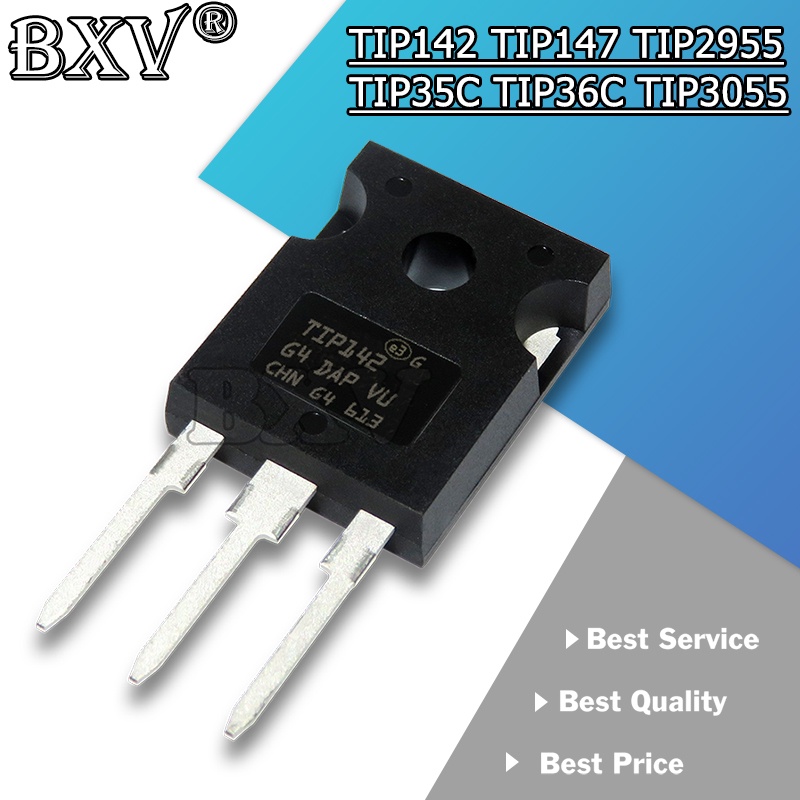 Bộ 5 Linh Kiện Điện Tử TIP35C TIP36C TIP142 TIP147 TIP2955 TIP3055 TO ...