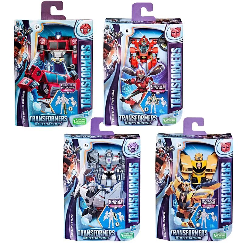 Hasbro Transformers Animated EarthSpark Deluxe Megatron Optimus Prime ...