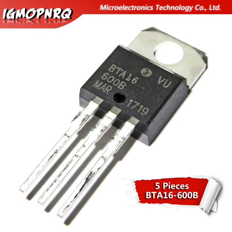 Bộ 5 Linh Kiện Điện Tử bta16-600b bta16-600 bta16 triacs 16 amp 600 volt to-220 | Shopee Việt Nam