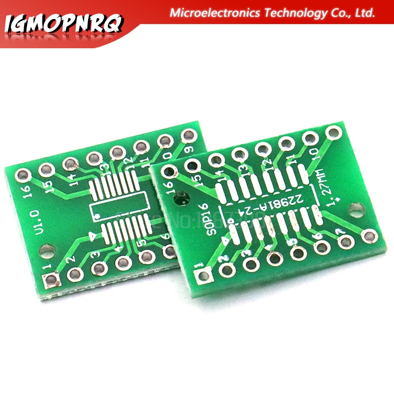 Set 10 Bảng Mạch Chuyển Đổi tssop16 ssop16 sop16 dip16 ic 0.65mm 1.27mm ...