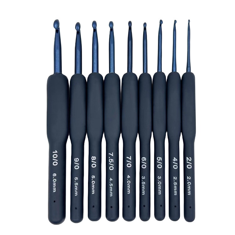 1 Đầu Móc Xanh Móc Nhôm 2.0mm-6.0mm Kim Màu Xanh Tay Cầm Móc Kim Sản Phẩm Mới Màu Xanh Mềm Tay ...