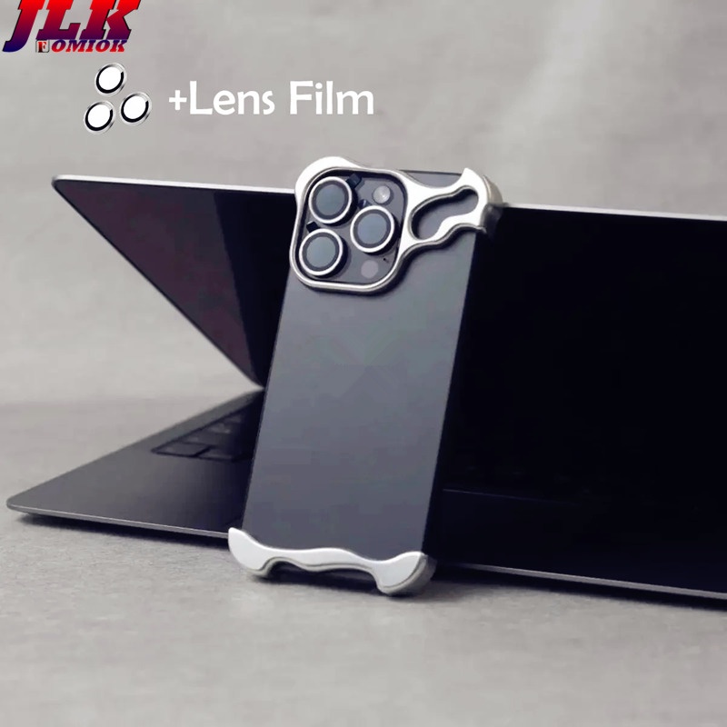 [JLK] Alien Metal Phone Case For iPhone 15 14 13 Pro Max With Lens Film ...