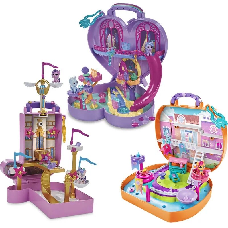 My Little Pony Mini World Magic Compact Creation Bridlewood Forest Zephyr Heights Maretime Bay ...