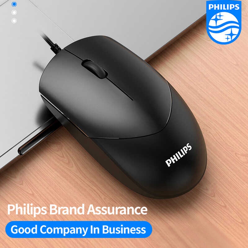 Philips M244 (SPK7244) Ergonomic USB có dây chuột 4 nút 1000 DPI cảm biến quang học cho máy tính ...