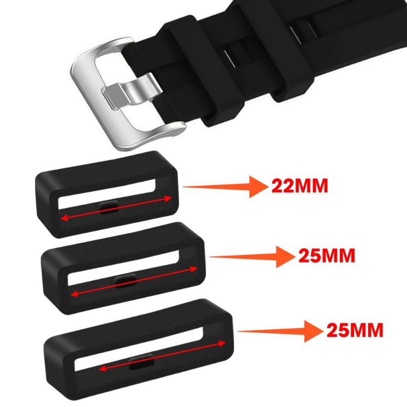 Dây Đeo Đồng Hồ Bằng Gel Silica 12MM / 14MM / 16MM / 18MM / 20MM Kèm Vòng Cố Định Dành Cho ...