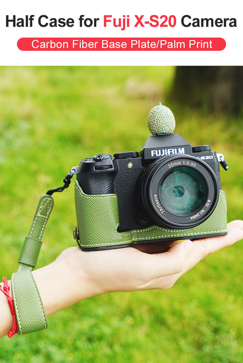 Túi Đế Máy Ảnh Cho Fuji XS20 XS10 Mirrorless Camera Bao Da PU Cảm Giác Thô Fuji XT50 XS-20 XS-10 ...