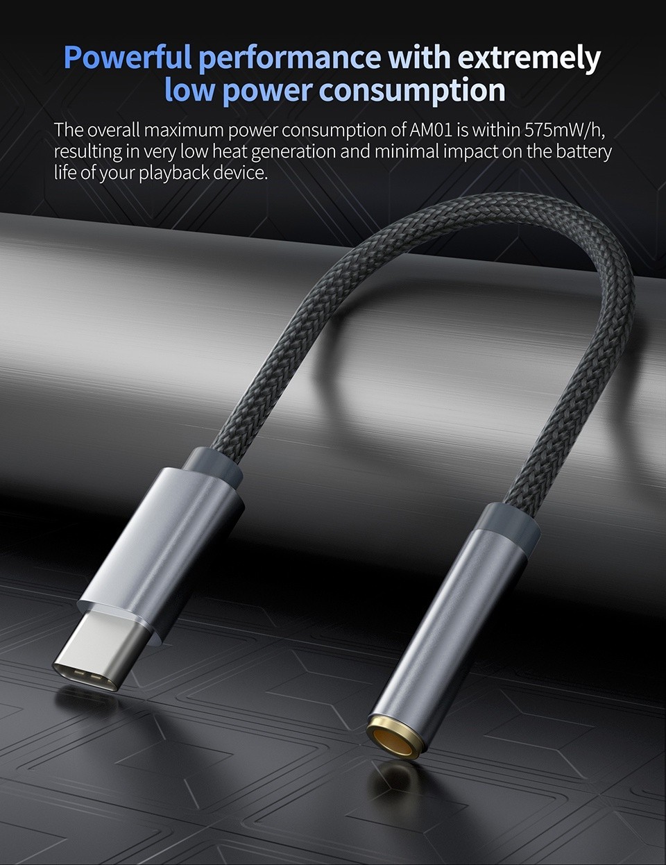 KZ AM01 Type-C đến 3.5mm Audio Adapter 32bit/384kHz Hi-Fi DAC+IC Amplifier Dual Chip Tai nghe ...