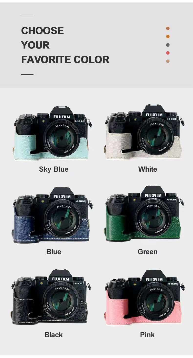 Túi Đế Máy Ảnh Cho Fuji XS20 XS10 Mirrorless Camera Bao Da PU Cảm Giác Thô Fuji XT50 XS-20 XS-10 ...