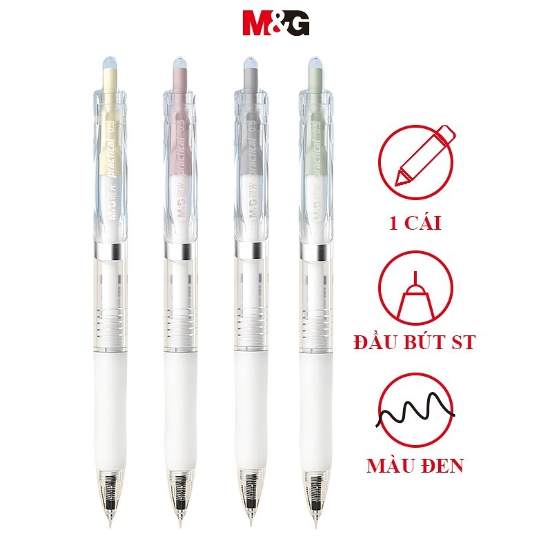 M&G Văn Phòng Phẩm K35 Bút Gel Đổ Lại 0.5mm Bấm Đen ST Đầu Khô Trong Giây Chữ Ký Bút Cao Cấp Đồ ...