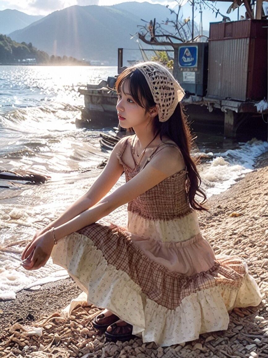 Oniii Phong Cách Ngọt Ngào Dopamine Hoa Khâu Sling Đầm Phong Cách Ngày Lễ Dệt Rỗng Áo Sơ Mi Ngắn ...