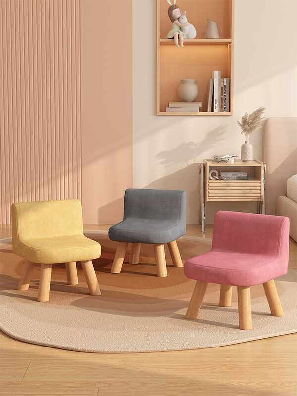Ghế gia đình Trẻ em Back Ghế nhỏ Phòng khách Ghế Sofa Bàn đạp Ghế gỗ ...