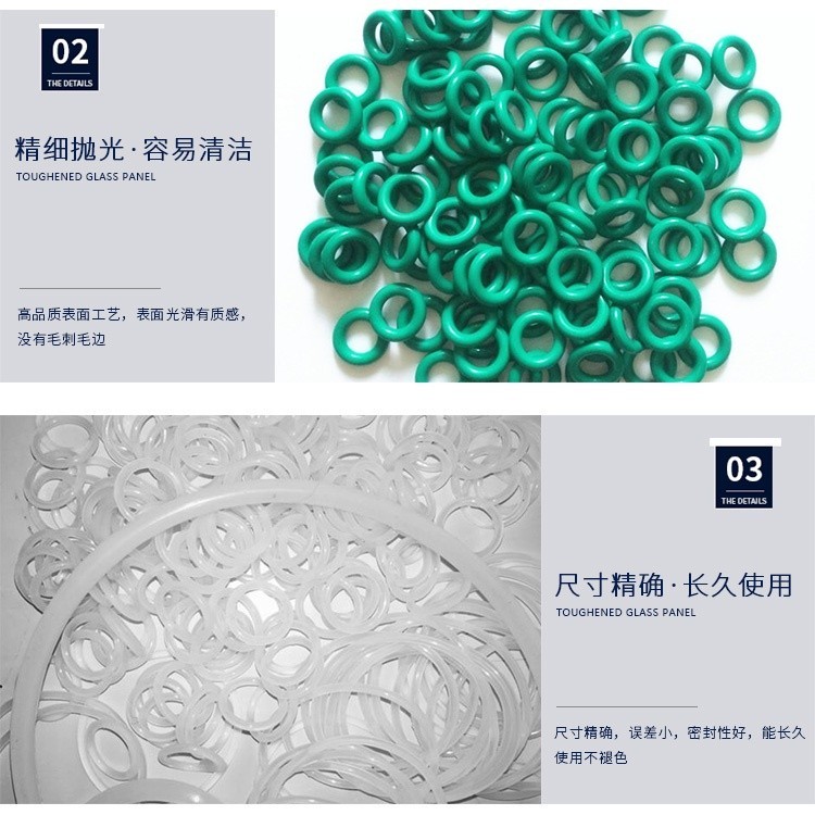 Vòng cao su O màu xanh lá cây Vòng đệm Viton chịu nhiệt độ cao, chịu ...