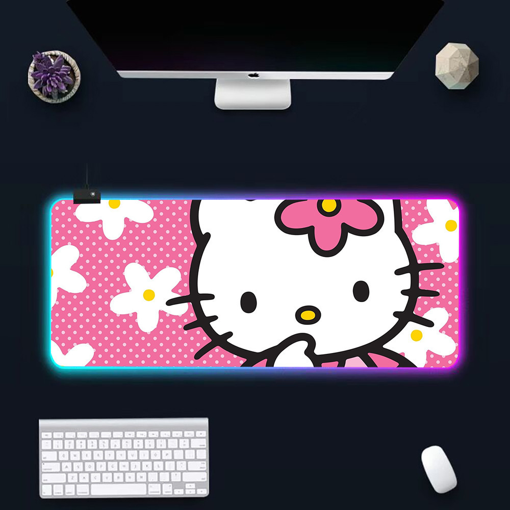Hello Kitty RGB Pc Game Thủ Bàn Phím Chuột Miếng Lót Chuột LED Phát ...