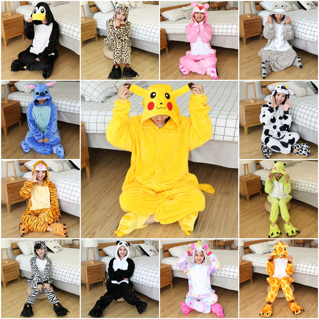 Kigurumi Pikachu Panda Bộ Đồ Ngủ Động Vật Người Lớn Gấu Ếch Dễ Thương ...