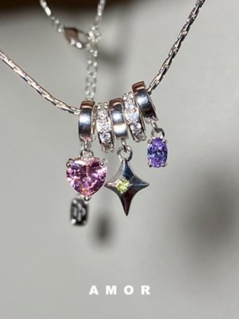 Love Diamond Starlight Mặt dây chuyền choker Vòng cổ nữ Thiết kế Niche ...