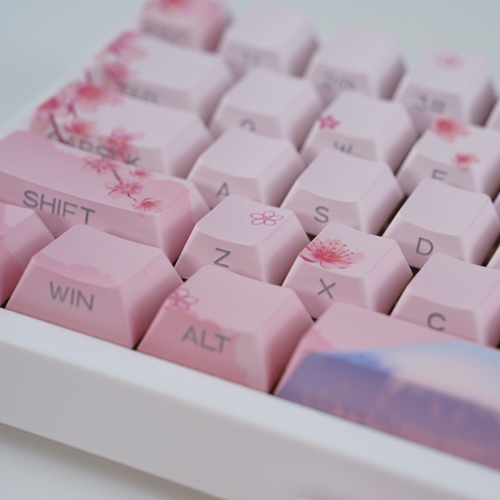 Sakura Keycap Shine Through Bên Chữ Keycap Màu Hồng Cherry Profile127 ...