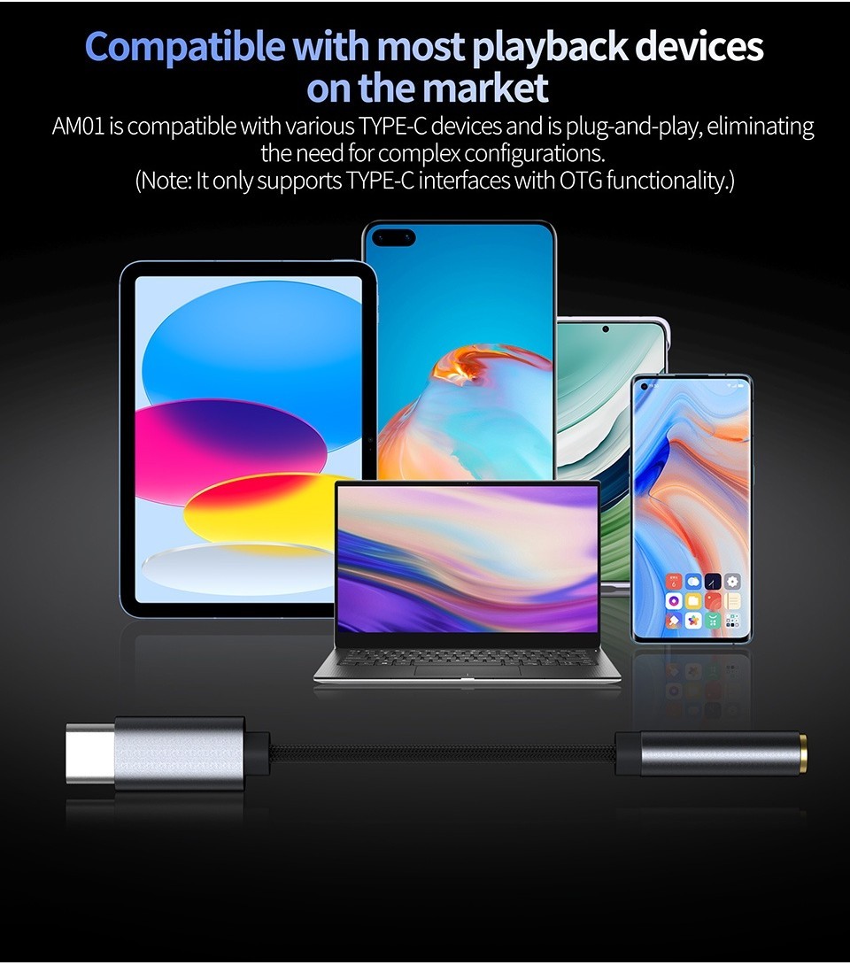 KZ AM01 Type-C đến 3.5mm Audio Adapter 32bit/384kHz Hi-Fi DAC+IC Amplifier Dual Chip Tai nghe ...