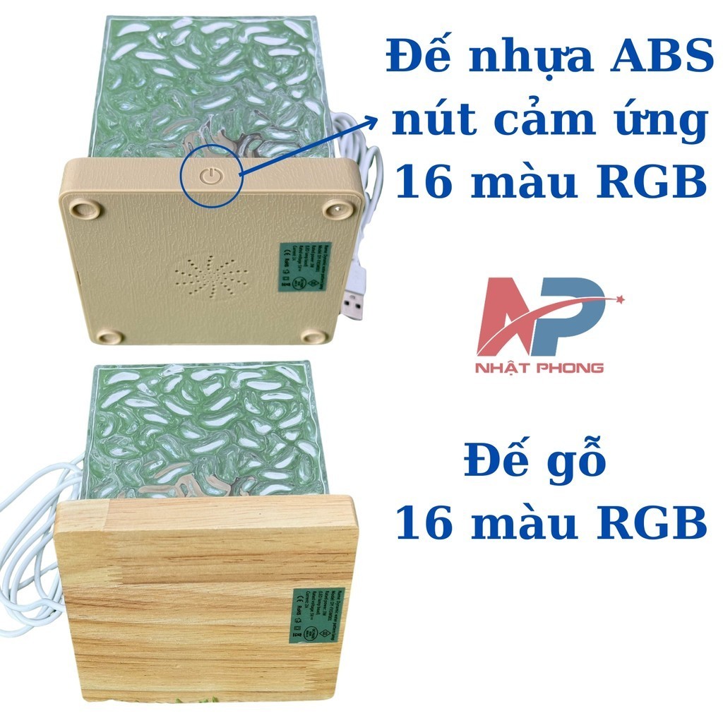 Đèn ngủ để bàn NHẬT PHONG SOLAR NP-MK02 ,đèn led 3D chiếu hình sóng ...