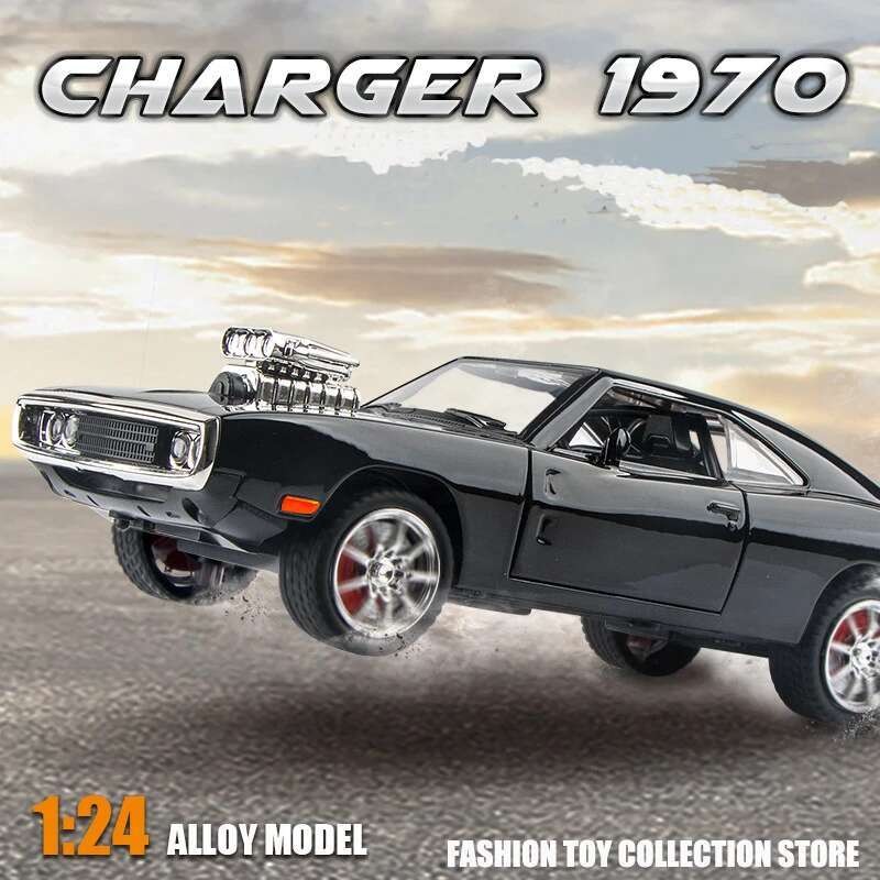 Mô hình ô tô hợp kim Fast & Furious 7 Challenger 1: 24, đồ chơi đúc có ...