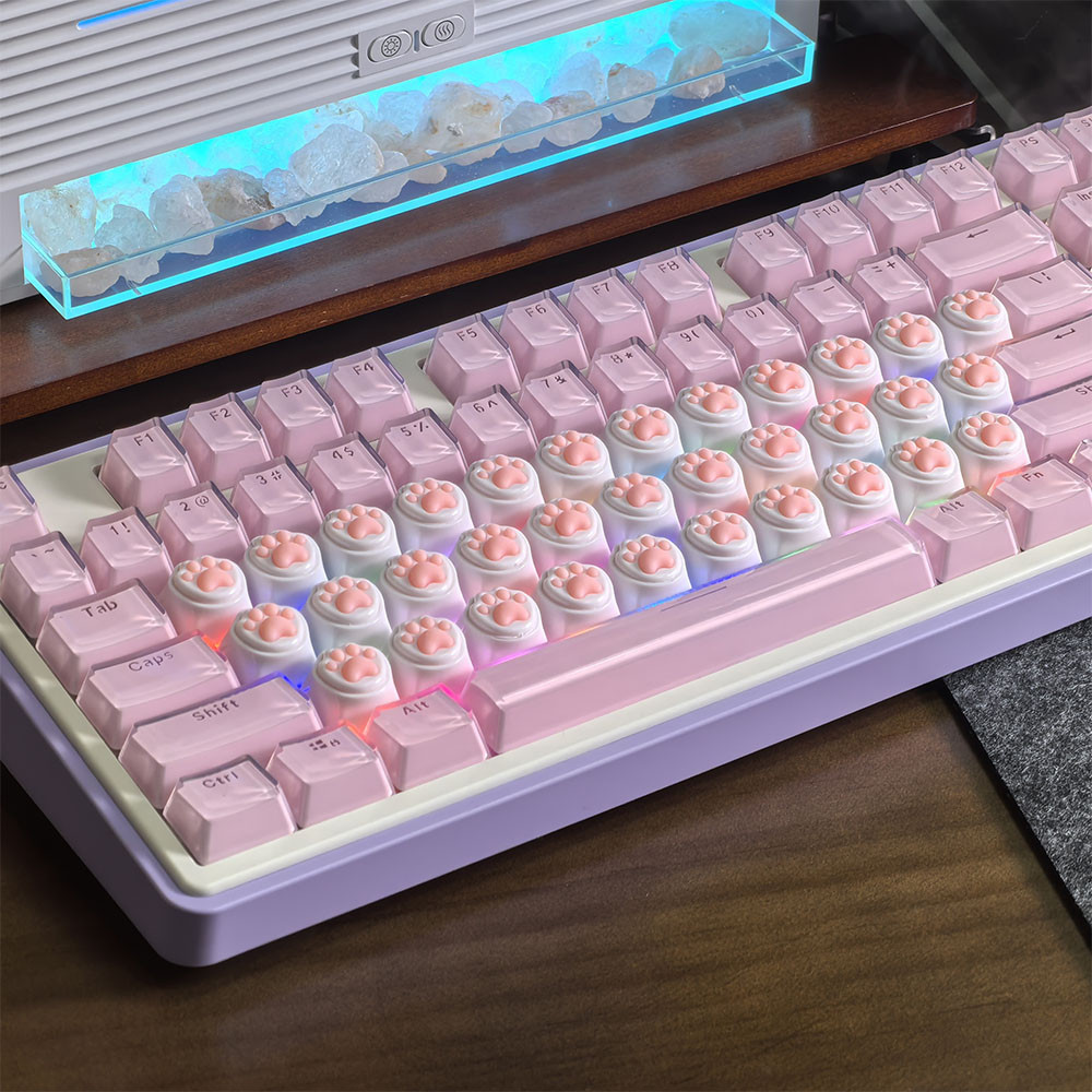 Pink Cat Paw Keycap Bàn Phím Cơ DIY Keycaps Sáng Tạo Hoạt Hình Siêu Dễ ...