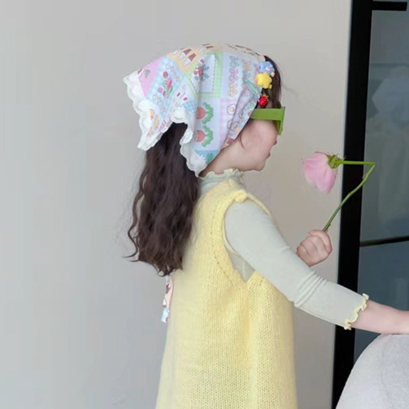 [Khuyến mãi] Khăn trùm đầu dễ thương siêu dễ thương cho bé Mũ nón ren ...