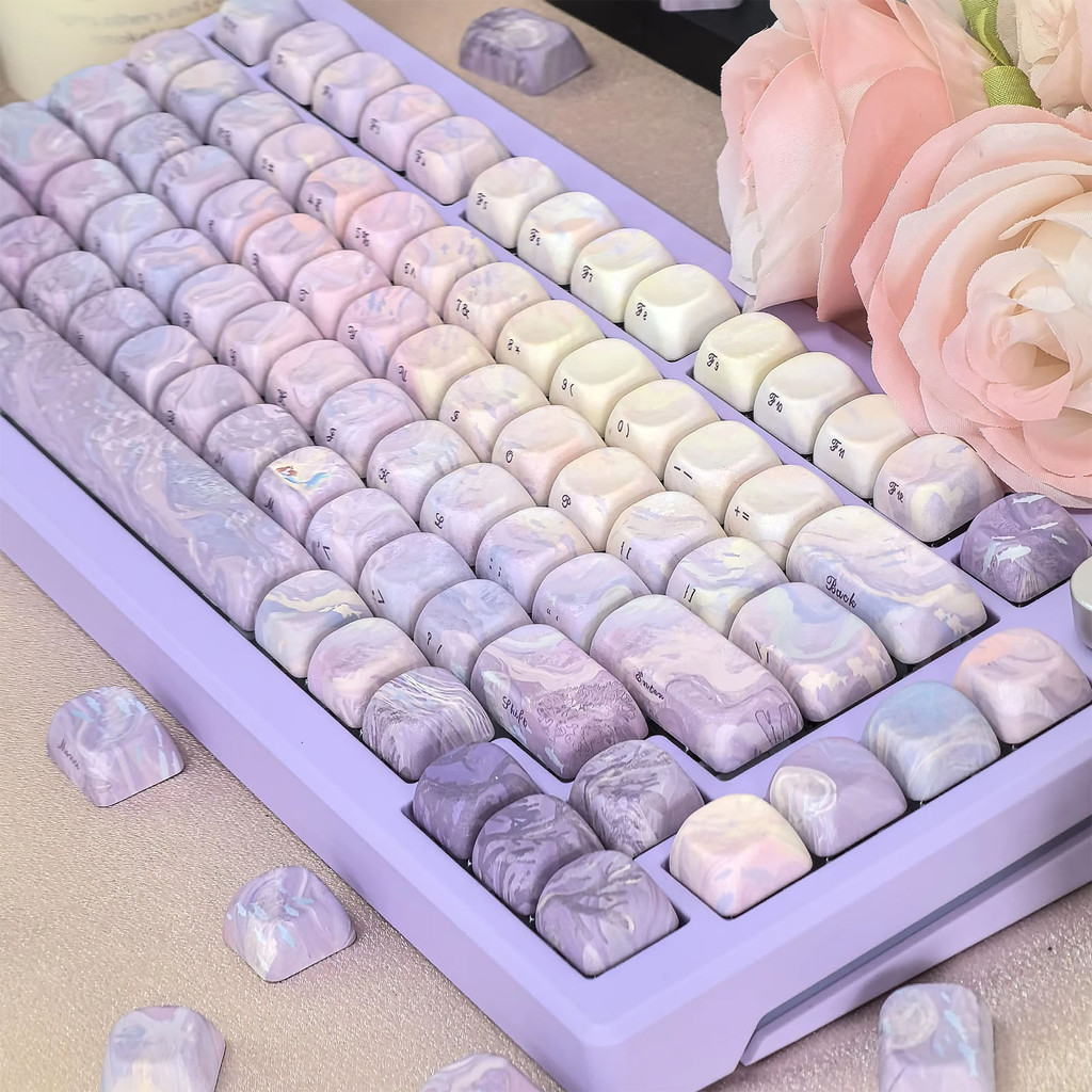 Nàng Tiên Cá Keycap Anh Đào / MOA Hồ Sơ 136 Phím PBT Nhuộm Thăng Hoa ...
