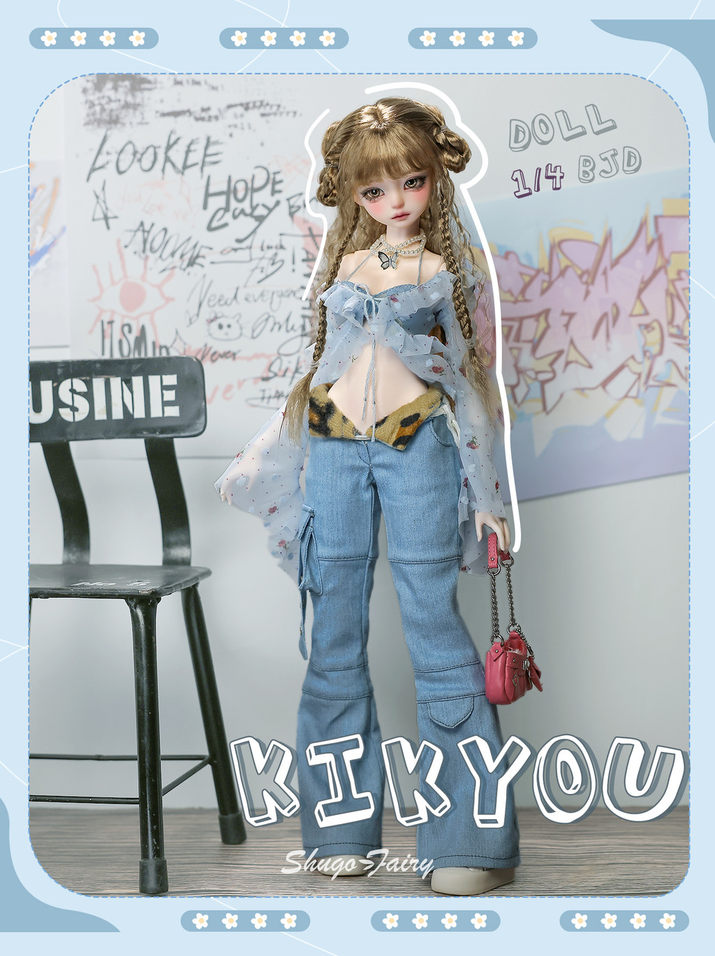 Shugafairy Kikyou D Bjd Doll 1 / 4 Fullset Street Girl Bariy Big Ngực Mùa Hè Carnival Thời Trang ...