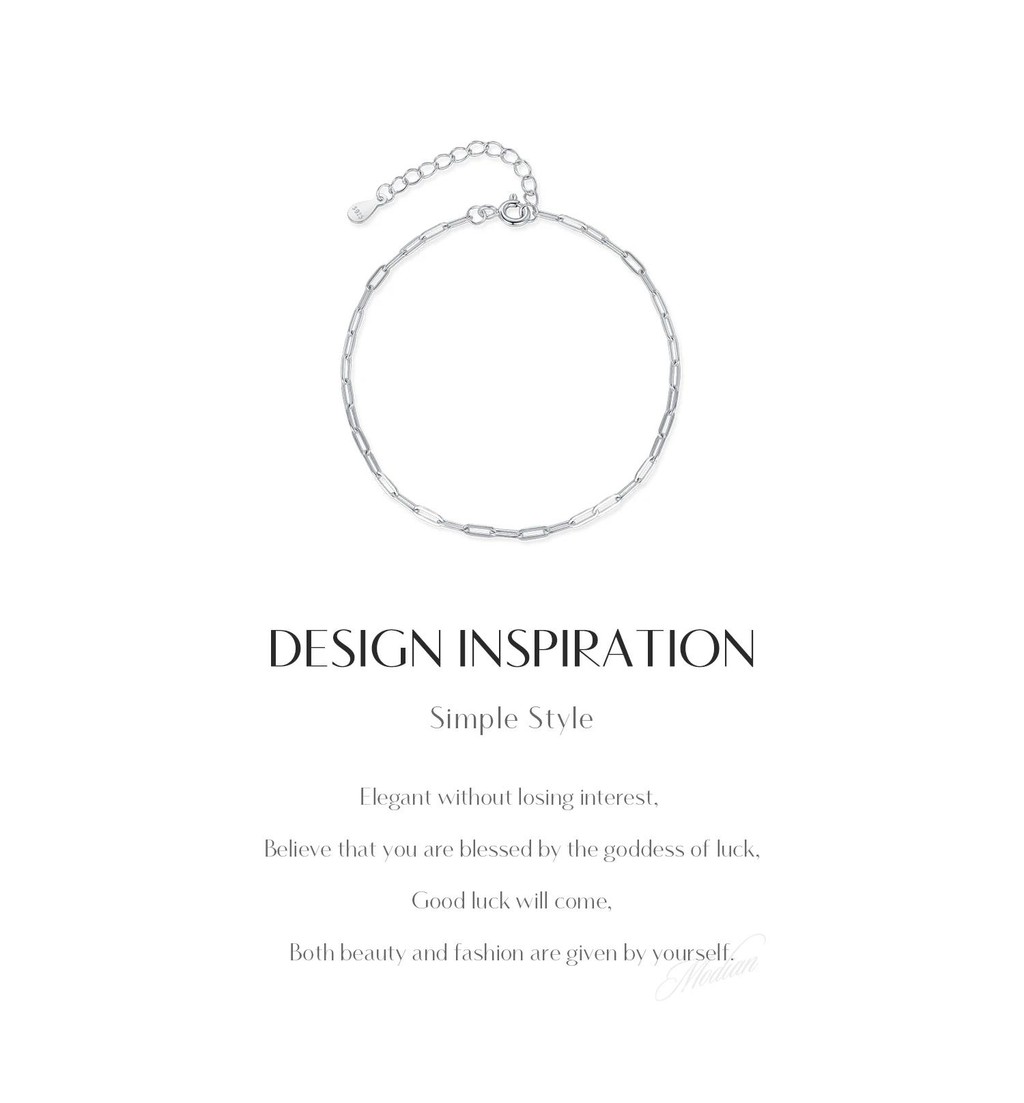 Modian Chắc Chắn Bạc 925 Hình Chữ Nhật Dây Chuyền Vòng Tay Cho Nữ Mạ ...